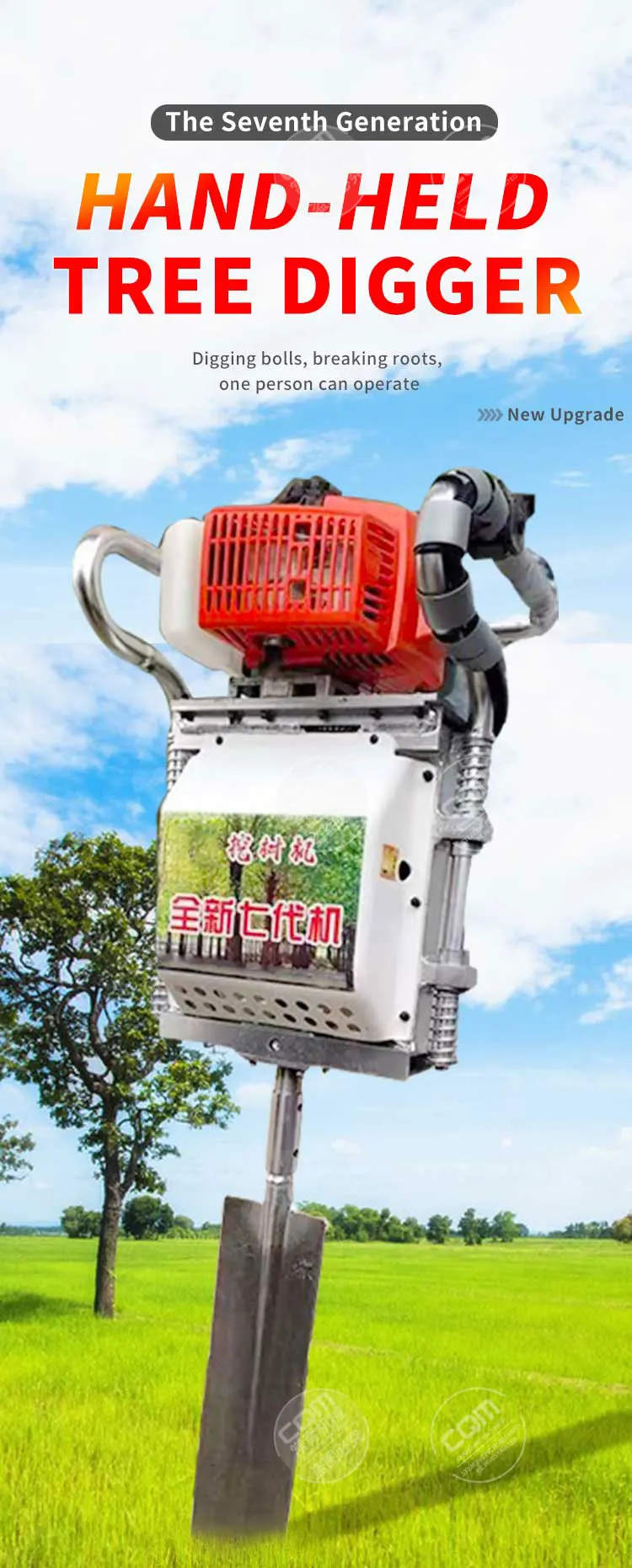 Nursery Tree Transplanting and Seedling Lifting Tool Handheld Soil Ball ...