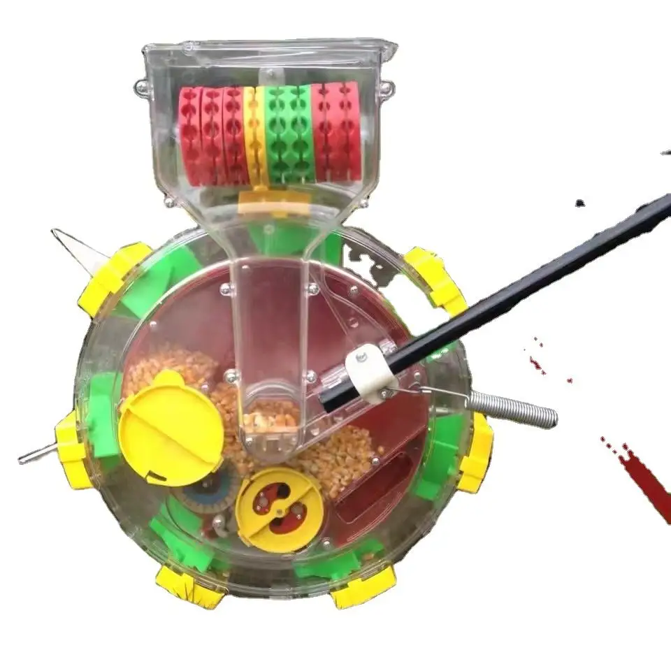Adjustable Row Spacing Multifunctional Small Hand Pushed Corn Seeder ...