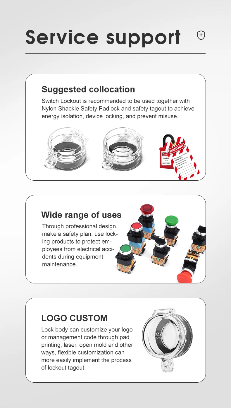 Transparent Emergency Stop Push Button Lockout Cover