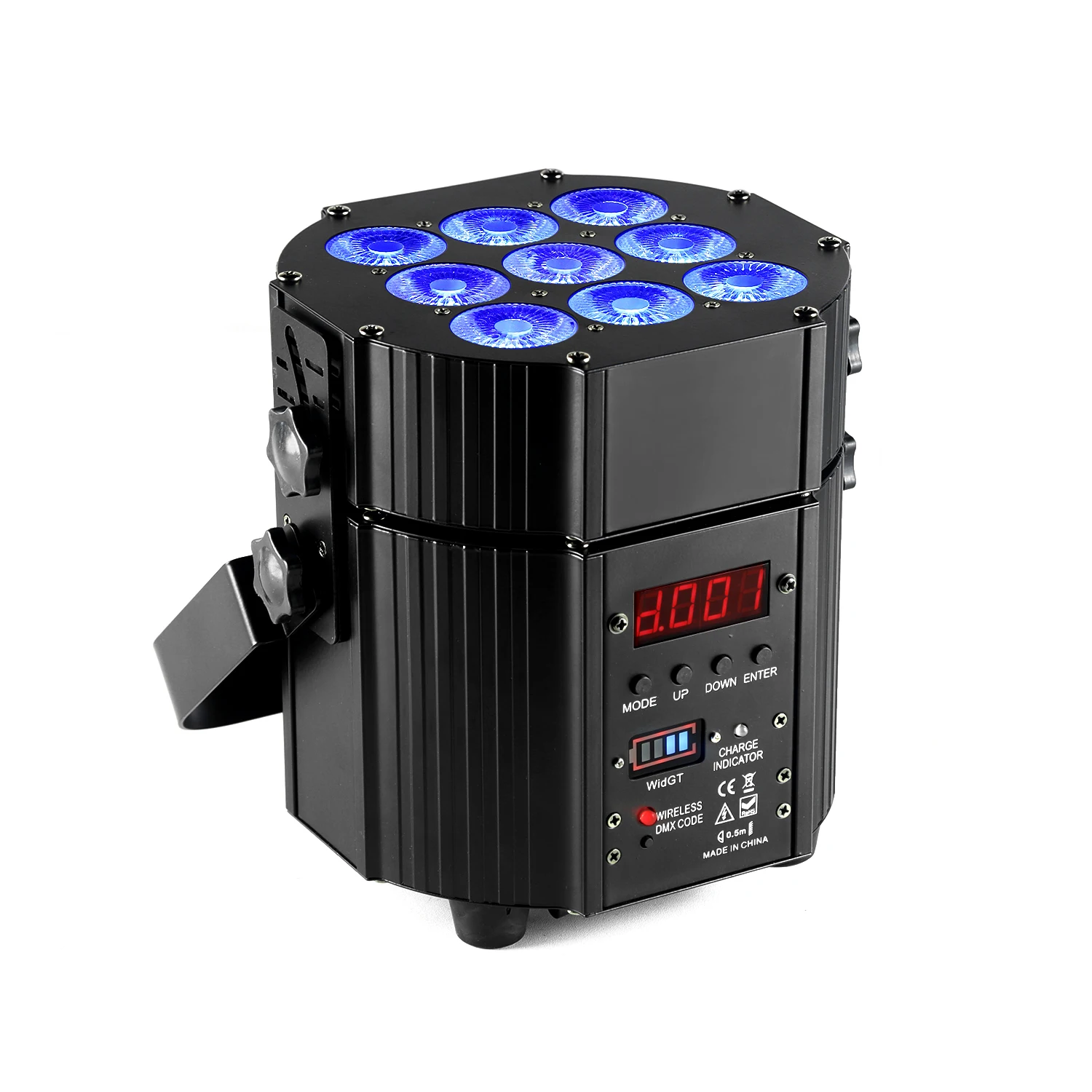 Charge 6in1 Flight Case Battery LED Par Light RGBWA+UV