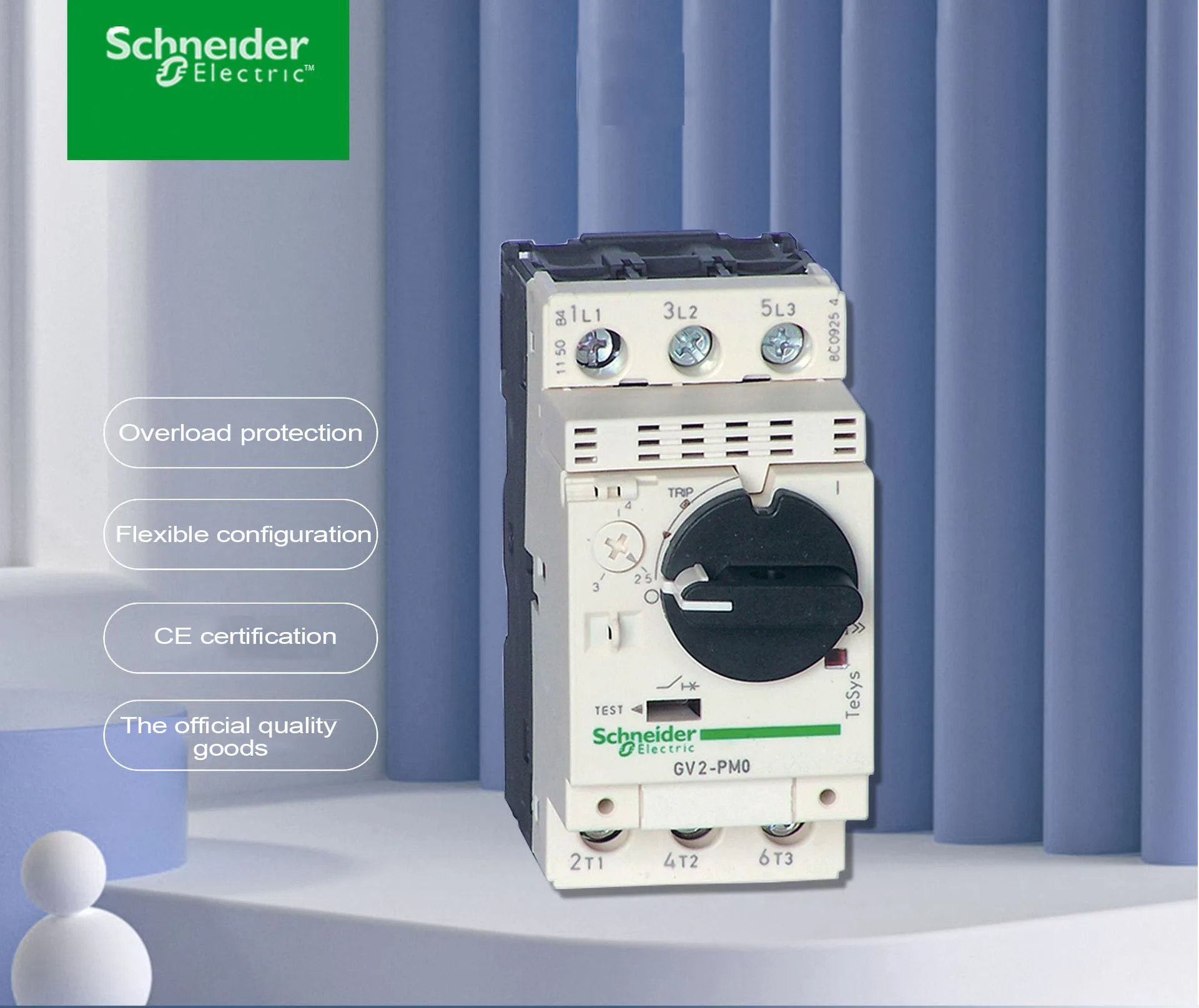 Wholesaletesys Gv2pm Thermomagnetic Motor Circuit Breaker Knob Control ...