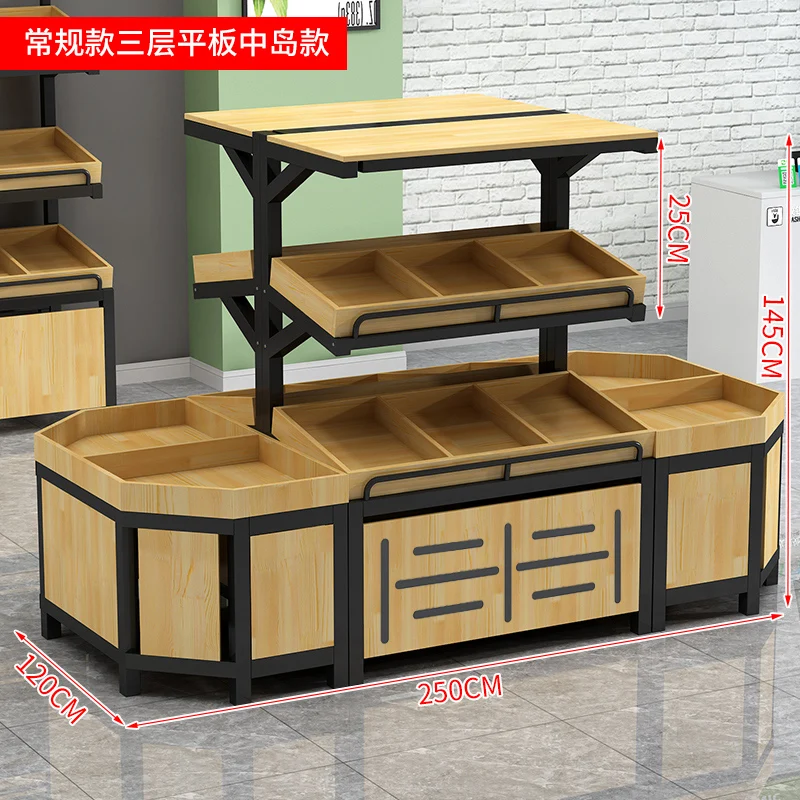 Single-double sided fruit and vegetable display stand tables display ...