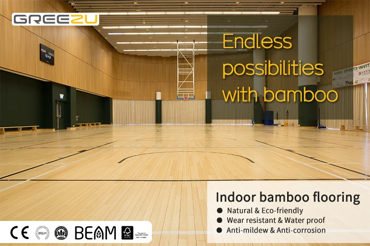 Greezu Tap & Go Piso De Bambu High Quality Soild Bambu Floor Fireproof ...