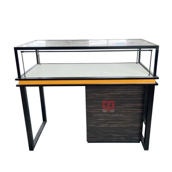 Luxury Modern Jewelry Display Showcase Black Marble Pattern Metal ...