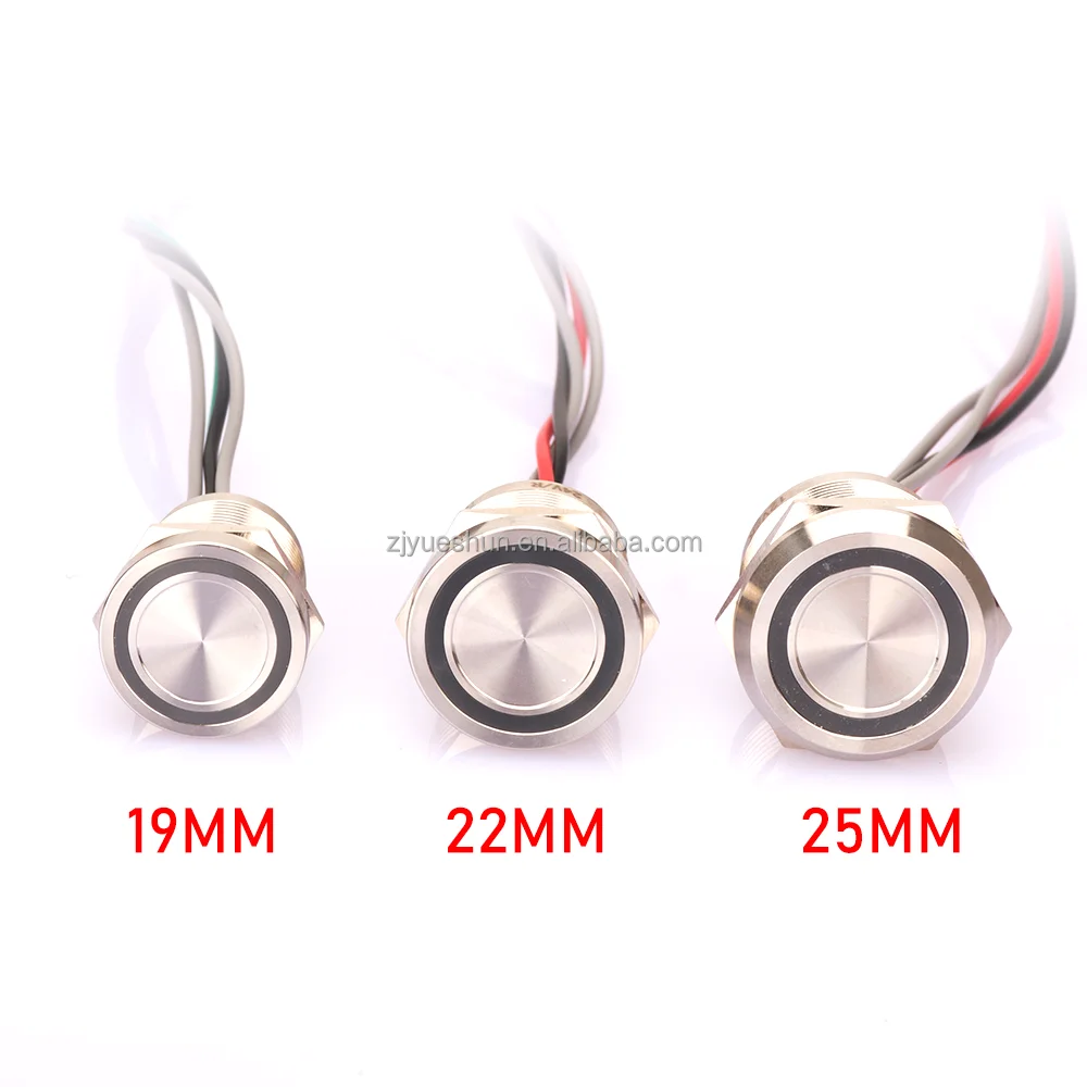 Metal Marine Waterproof Control Usa Underwater 16mm 22mm Power Push ...