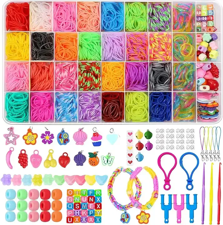 2300pcs Diy Loom Rubber Band Kit For Refill Making Kits Accessories ...