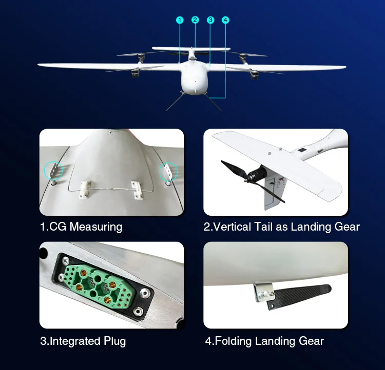 Baby Shark 260 Pro 2.5m Wingspan 3.6h Endurance Long Distance Vtol ...