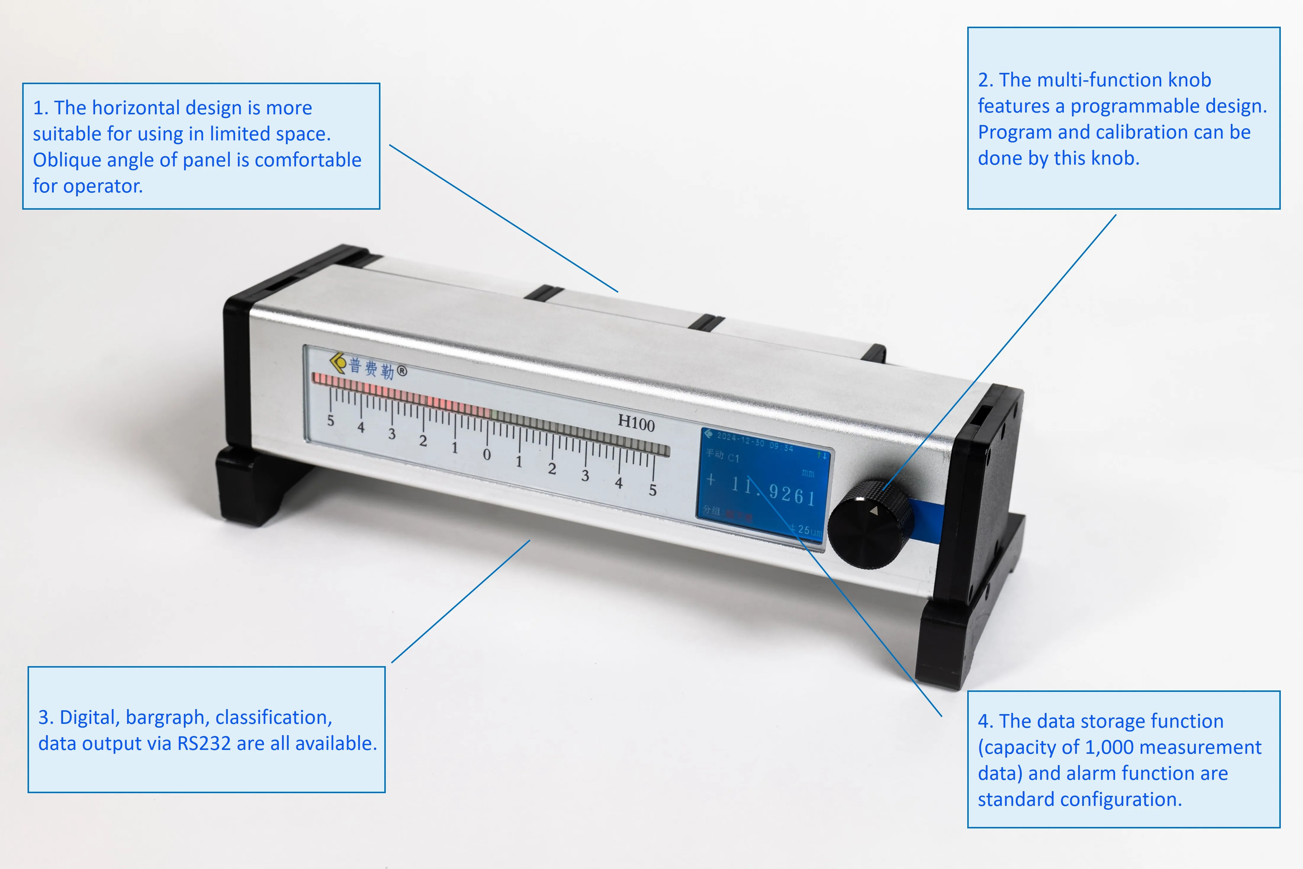 High Accuracy Pneumatic Measuring Instrument Inner Diameter Measuring ...