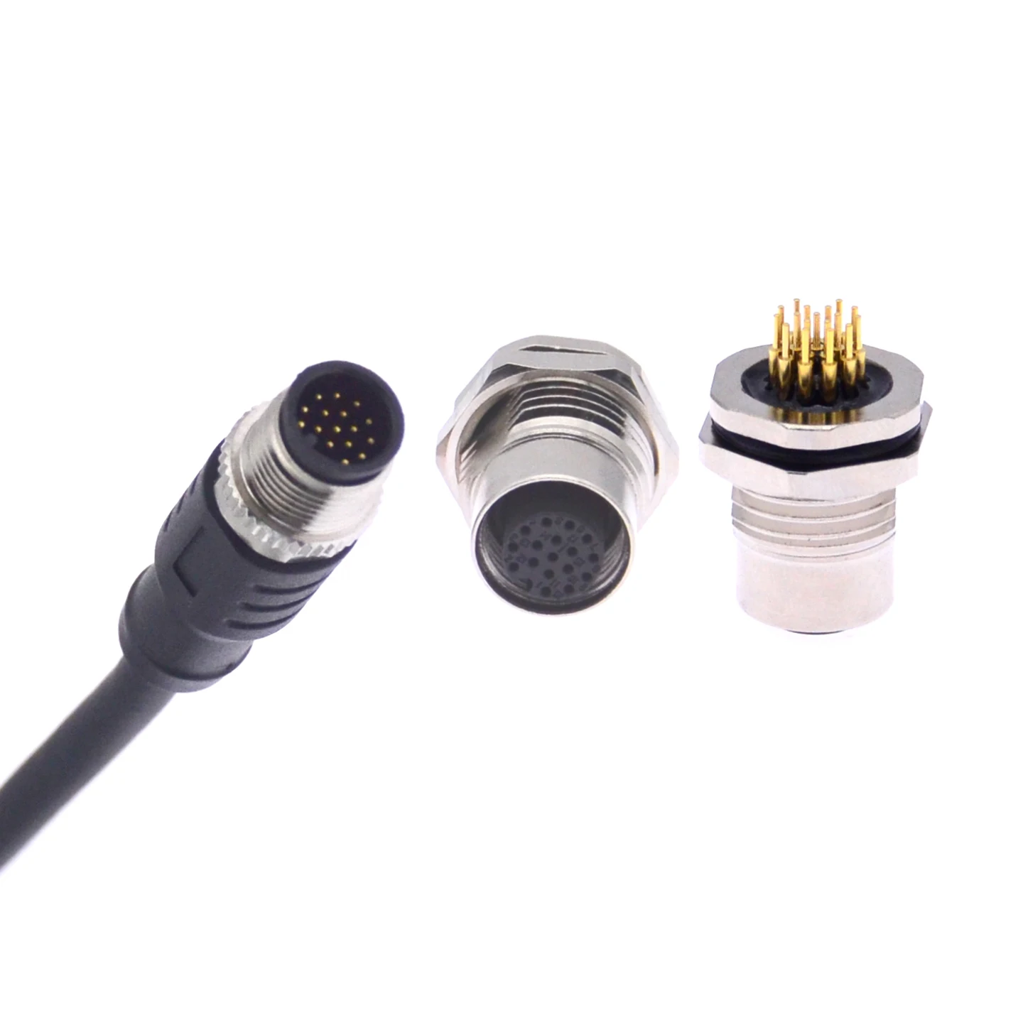 10gbps M12 Industrial Ethernet X Coded To Rj45 Connector Waterproof M12 ...