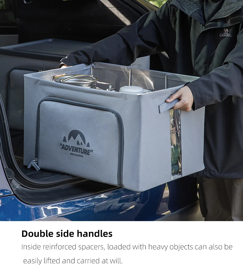 SHIMOYAMA Car Folding Storage Box - Ideal for Outdoor Camping