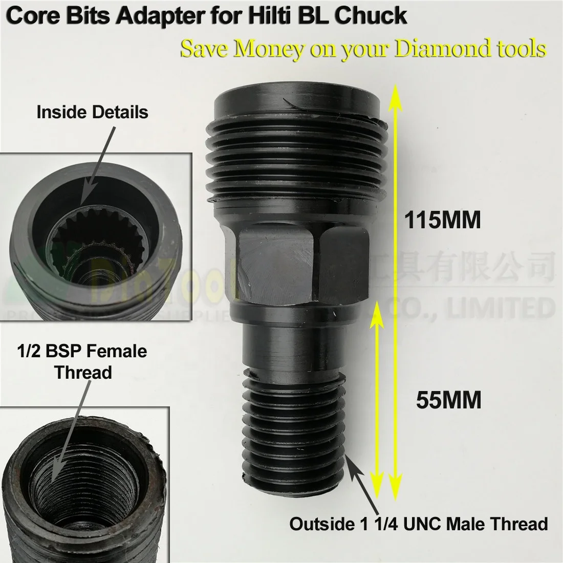 Alibaba.com: SHDIATOOL Carbon Steel Quick Disconnect Male Spline ...