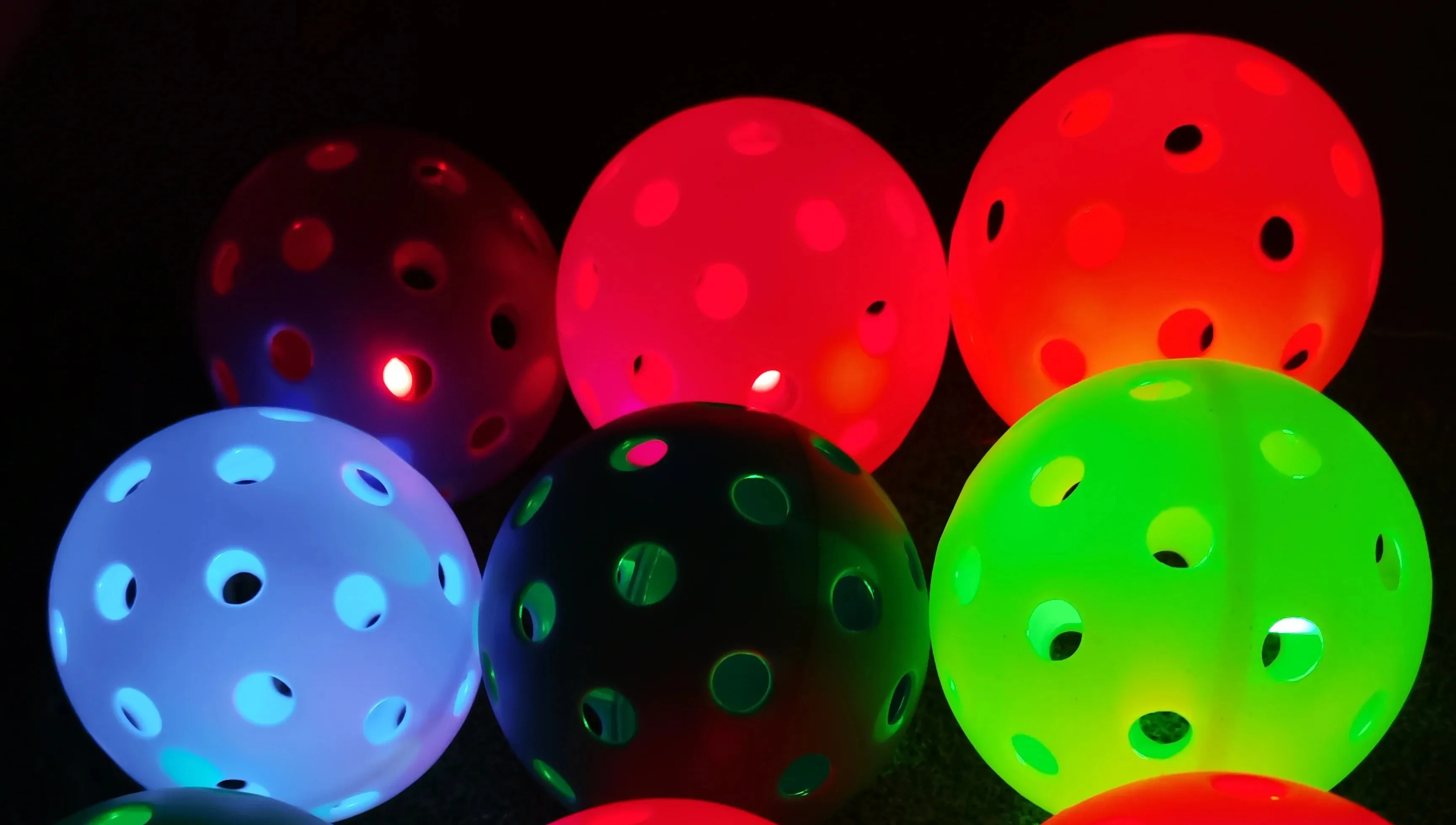 Luminous Pickleball,40 Holes Pickleball Glow At Night Pickleball For ...