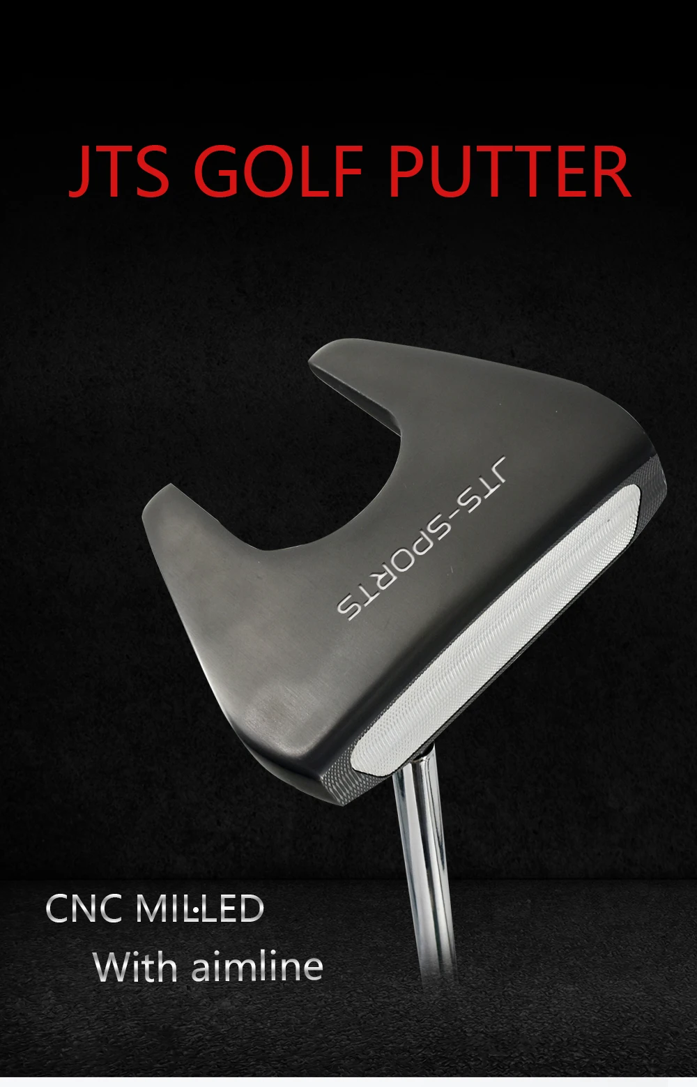 High Quality Golf Club Black Men's Custom Right Hand Mallet Golf Putter ...