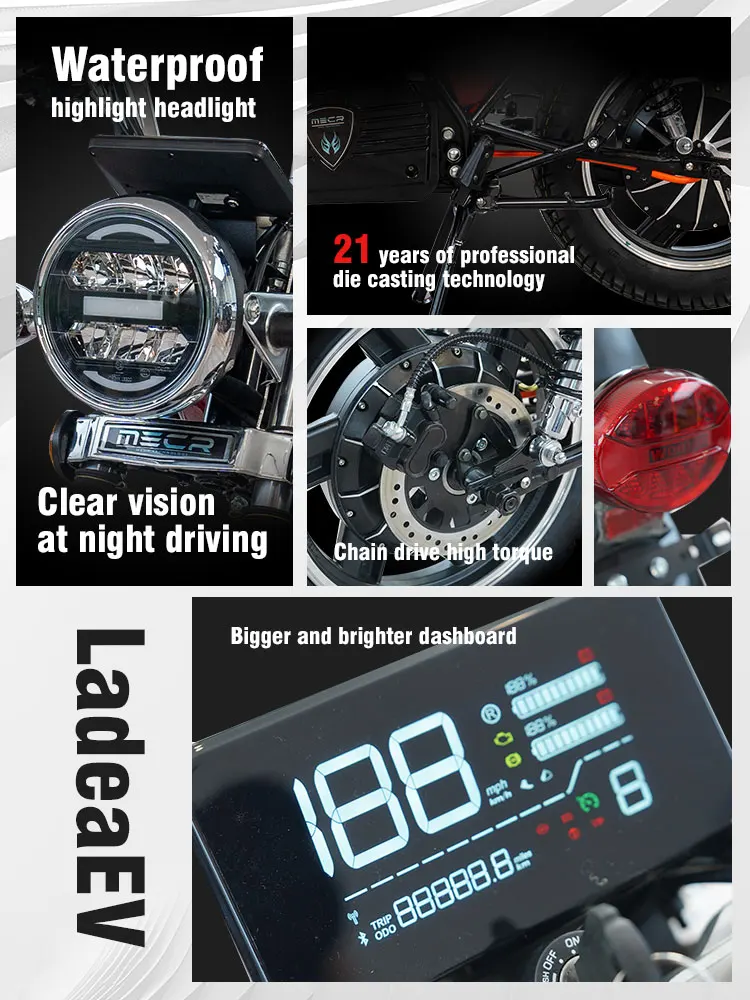 Ckd Skd 18 Inch Tire 2500w Fast Electric Motorcycle High Speed 70km/h ...