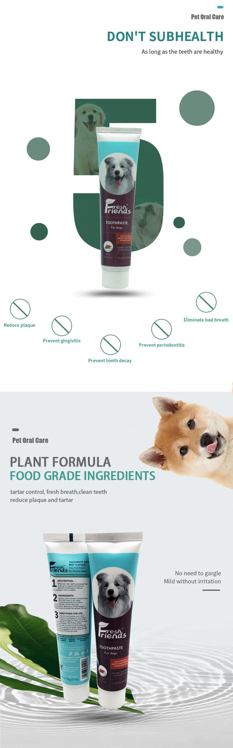 ECO Natural Organic Pet Toothpaste - Beef Flavour for Dogs