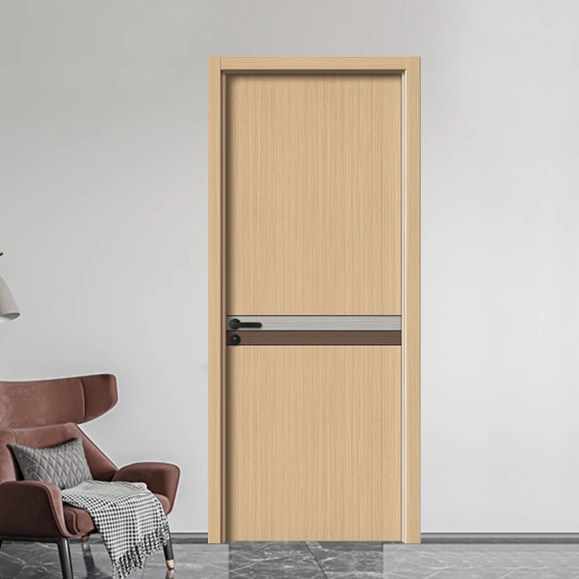 Wooden Veneer MDF HDF Laminated Moulded Door Skin 3 Panel Bedroom Door ...