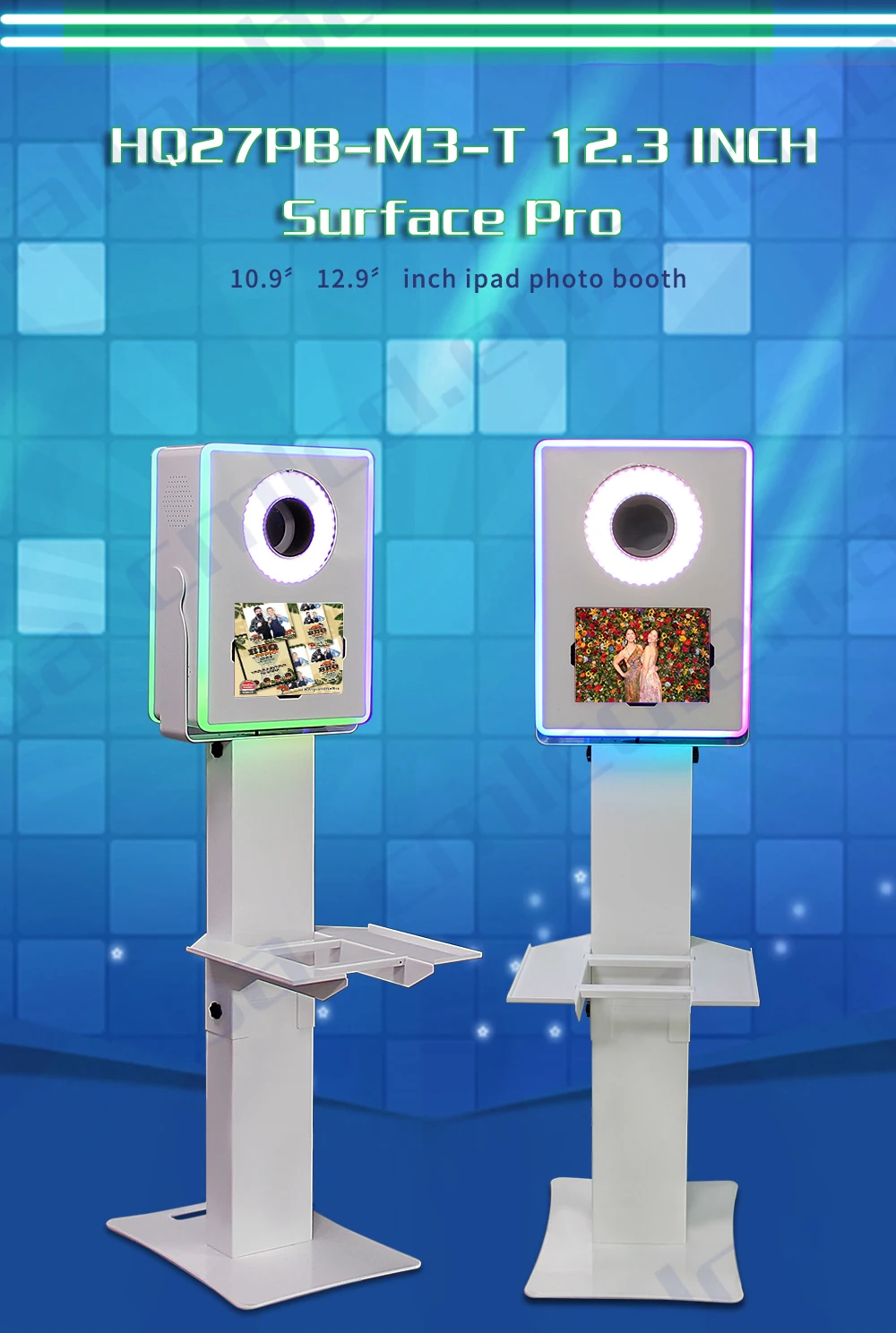 Photobooth for Business Printer Camera and LED Flash Ring Light Photo ...