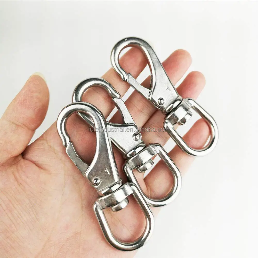 304 Stainless Steel Swivel Snap Eye Bolt Clips 360 Rotatable Swivel Eye ...