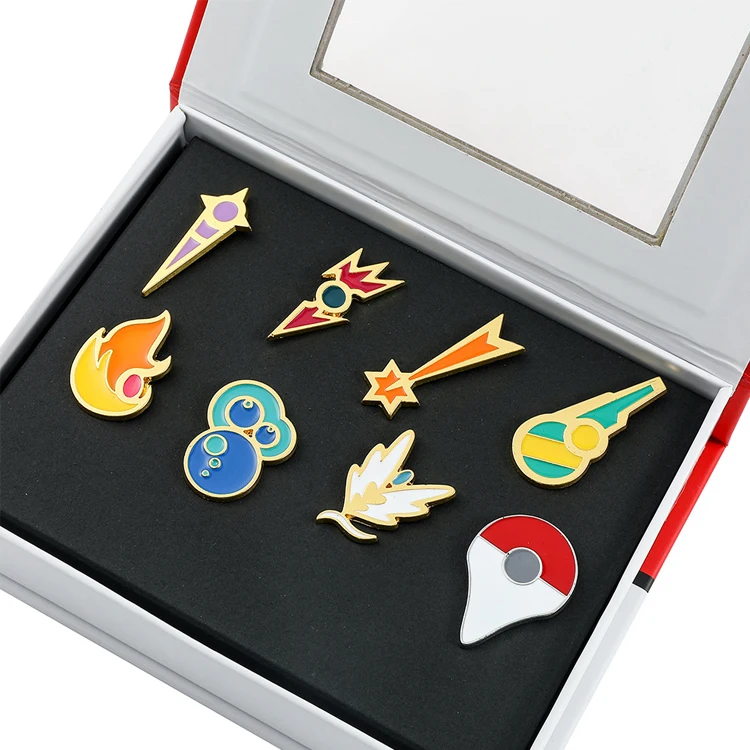 Collect 9 Styles of Pokemon Gym Badges - Anime Pins Set