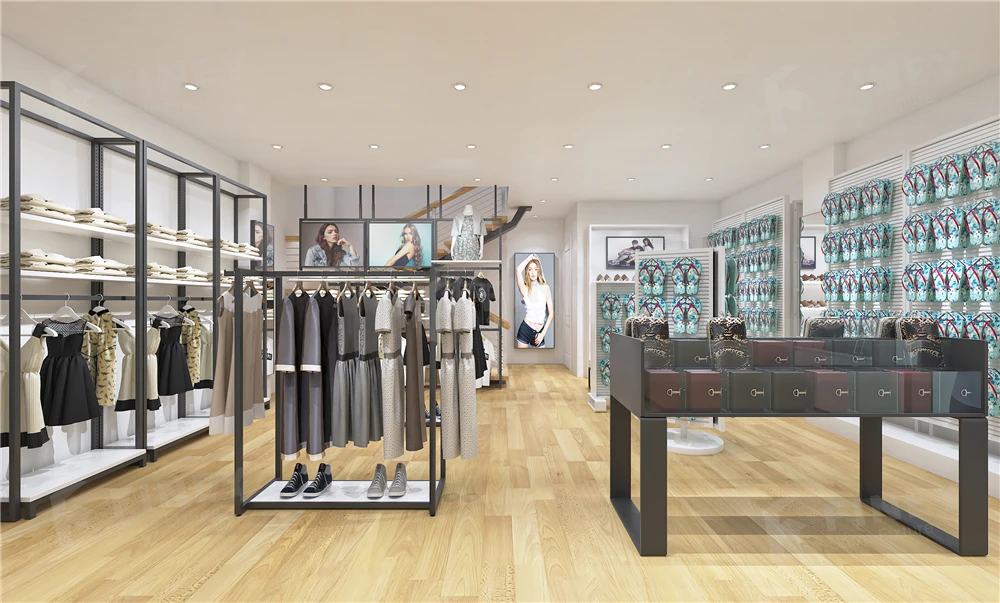 Modern Retail Clothes Shop Interior Decoration Layout Design Customized ...