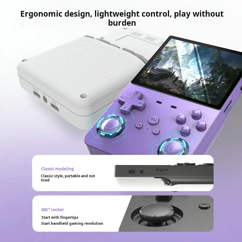 R36S Retro 3D Dual-System Handheld Game Console - 10000 Games
