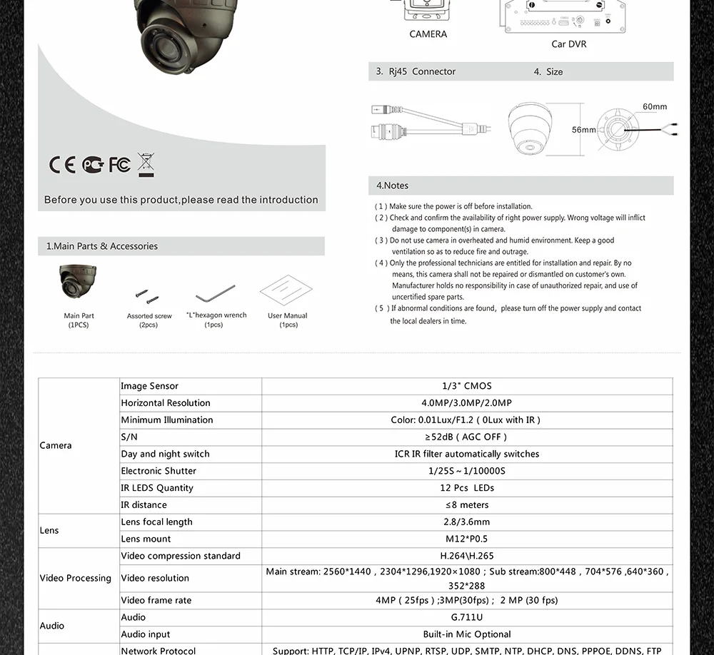 IPC 1080P Vehicle Cameras - Reliable Night Vision & Waterproof
