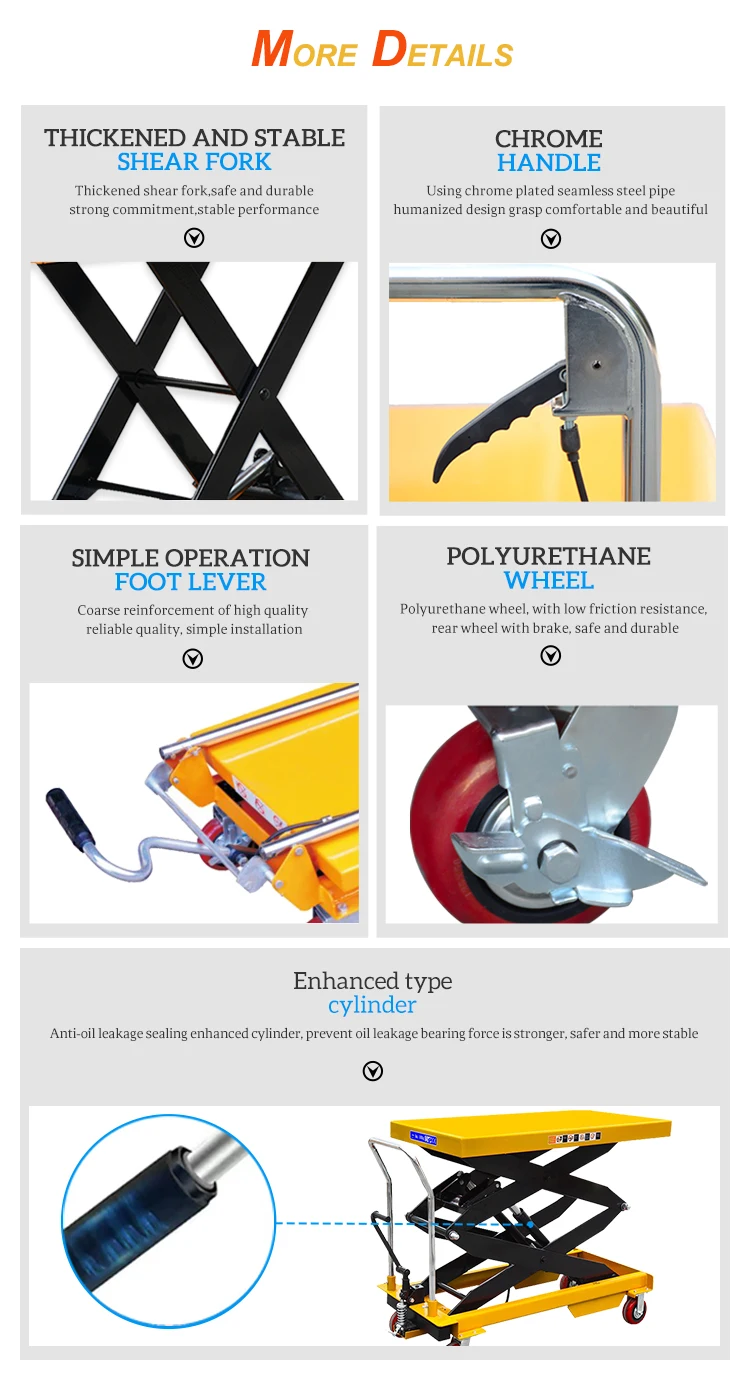 Custom Movable Lift Scissors Platform - 2m, 3m, 500kg