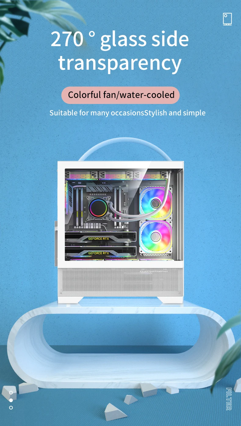 Lovingcool LCD Case PC - Full Tower Gaming Computer Case