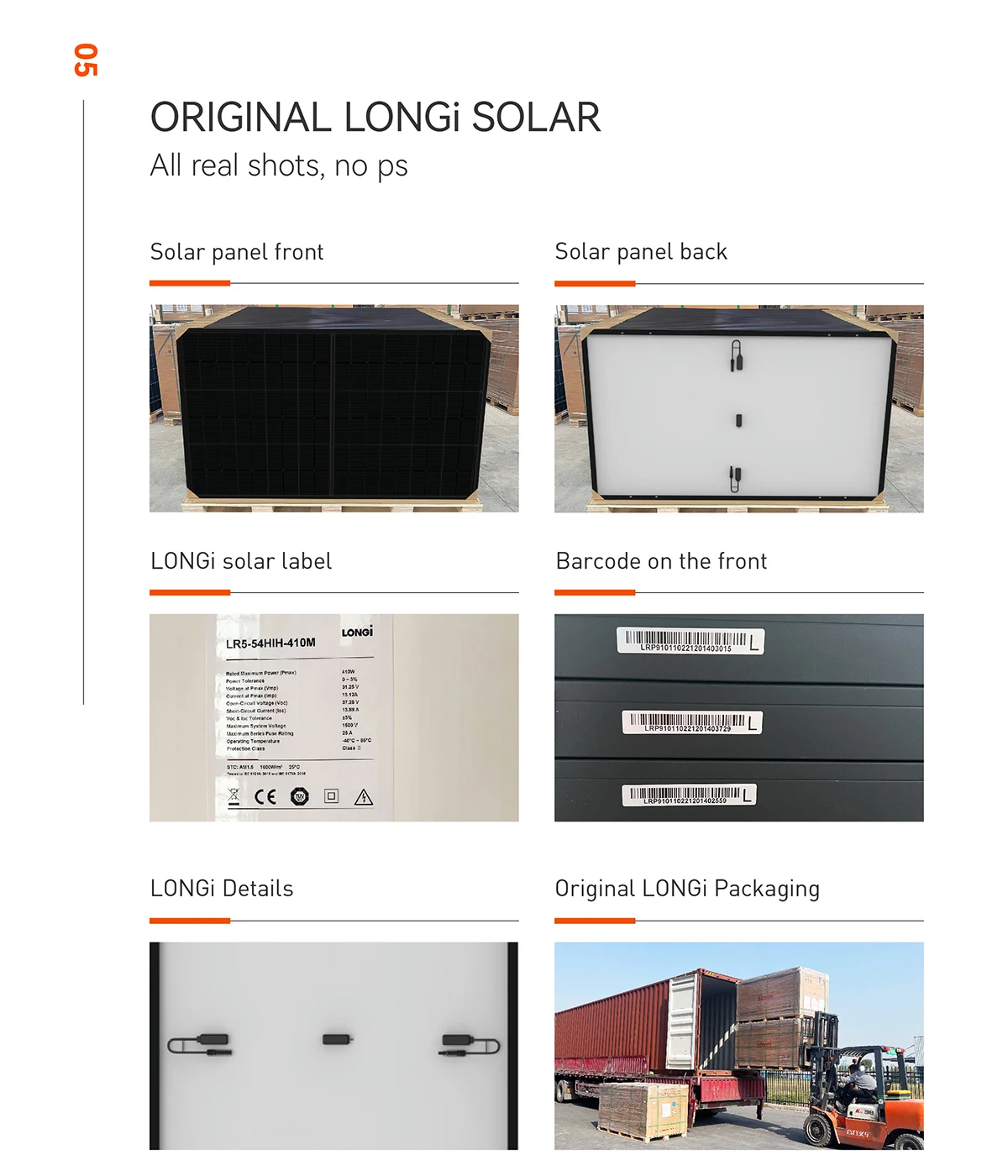 Longi Hi Mo 5 6 7 Lr5-72hgd Hpdc Bifacial Solar Panel 550w 570w 580w ...