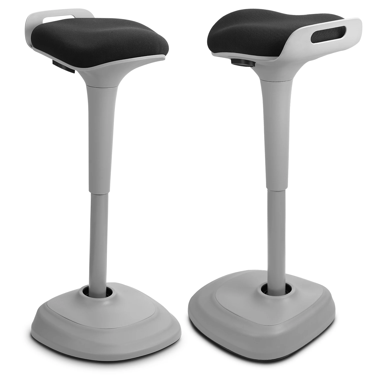Gray Adjustable-Height Wobble Stool for Active Learning
