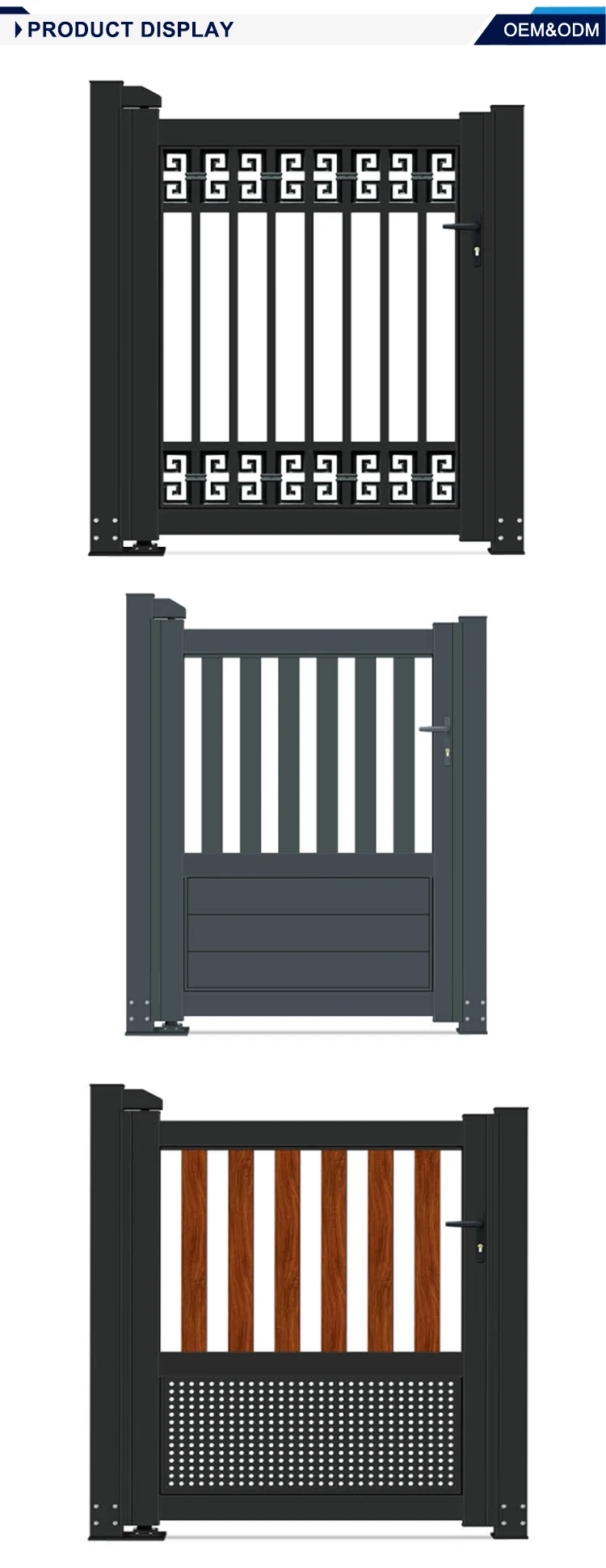 Metal Fence And Gate Metal Work Design Outdoor Gate Post Light Wrought ...