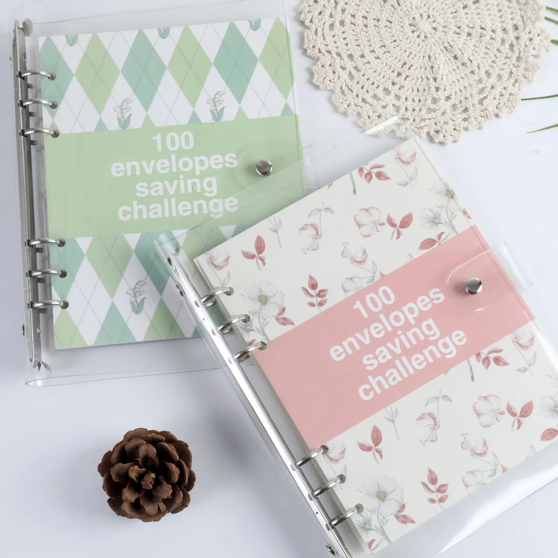 100 Envelope Challenge Binder A5 Clear Binder Savings Challenges Binder ...