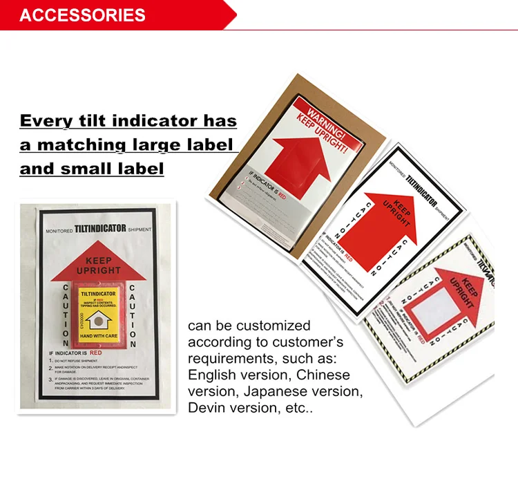 Wholesale Fragile Warning Packaging Label Cargo Tilt Tip Tell And Flip ...