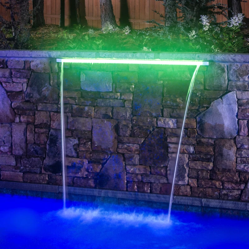 Stainless Steel Spillway Pond Waterfall Outdoor Cascada Piscina ...