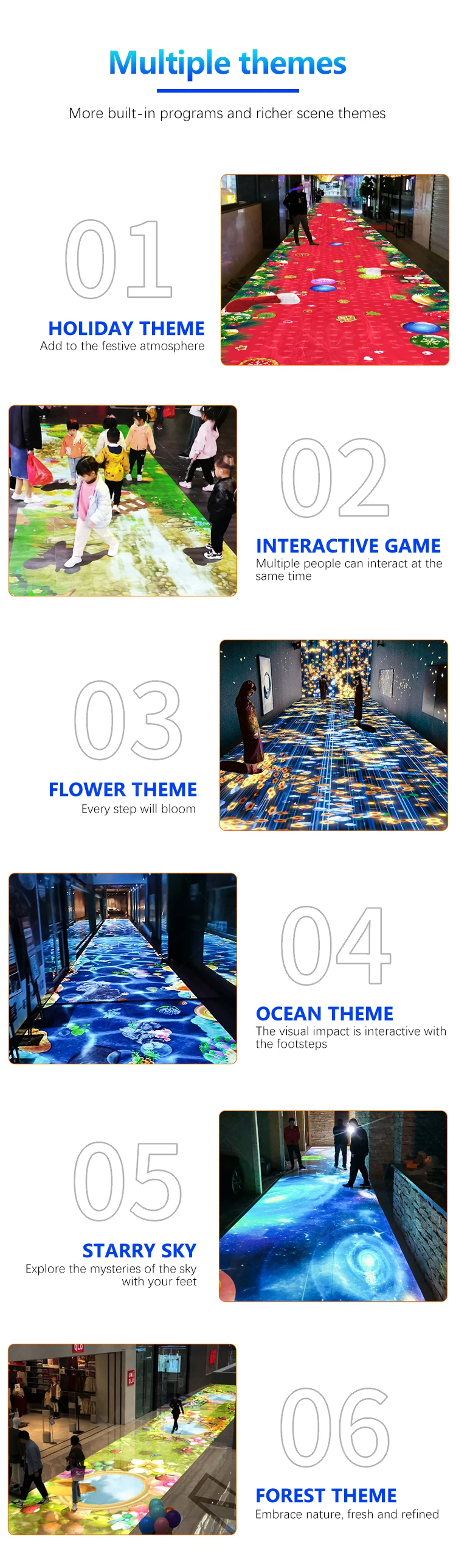 Indoor Playground Interactive Floor Projection System Ground Projection ...