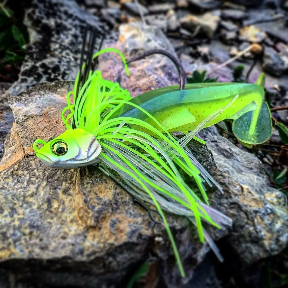 New 90mm/13g Skirts Fishing Lures Lead Fishing Jigs Head Buzz Bait ...