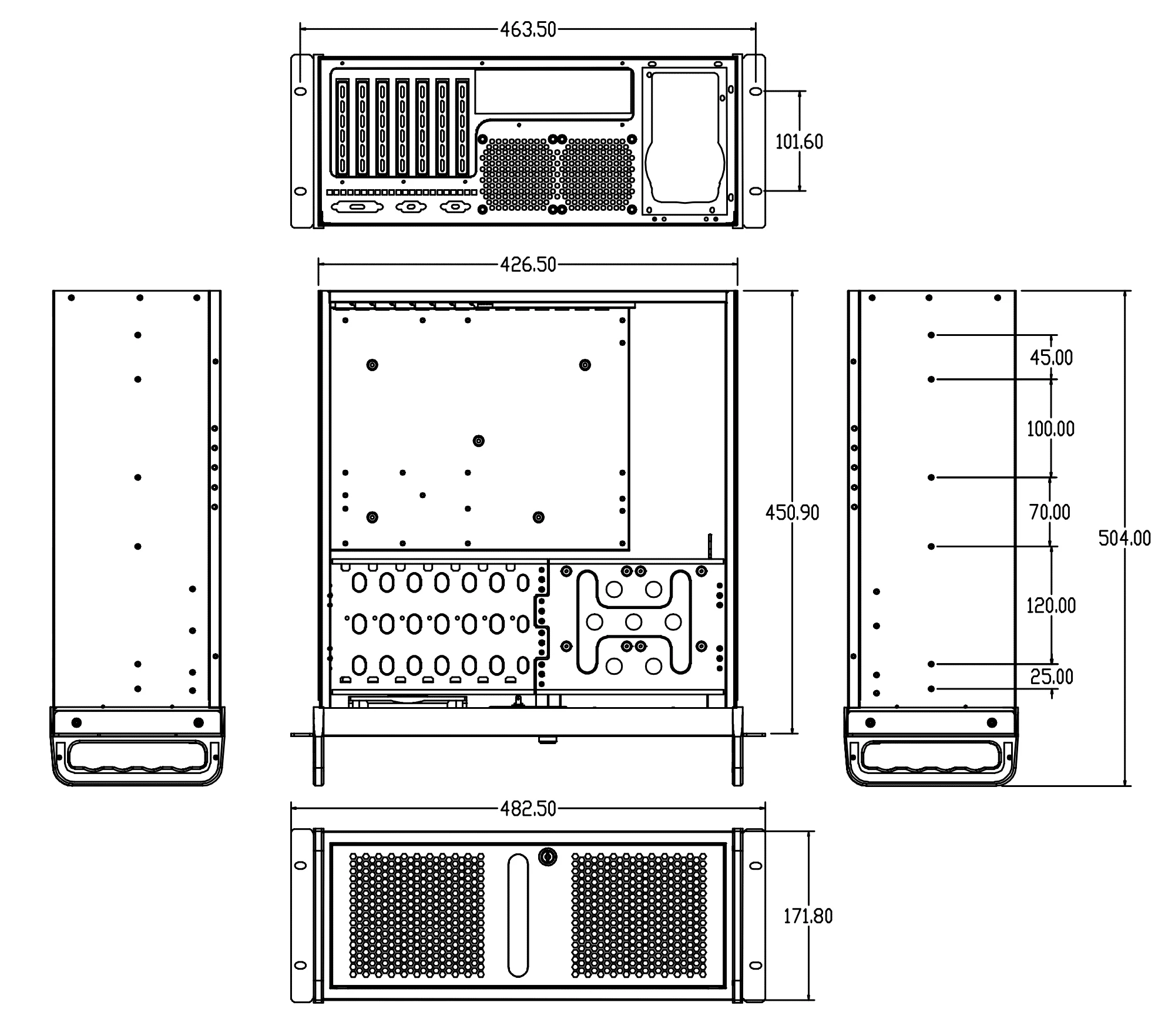 4U Server Case - ESCHON 450 - Industrial Computer Chassis