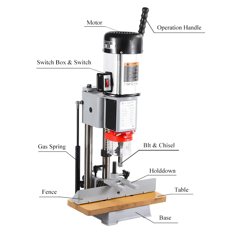 Heavy Duty Woodworking Chisel Machine - Manual Mortising, OEM