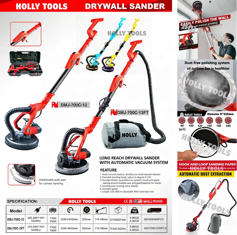 New & Hot Electric Brushless Orbital Sander 6 Speed Control With 2 ...