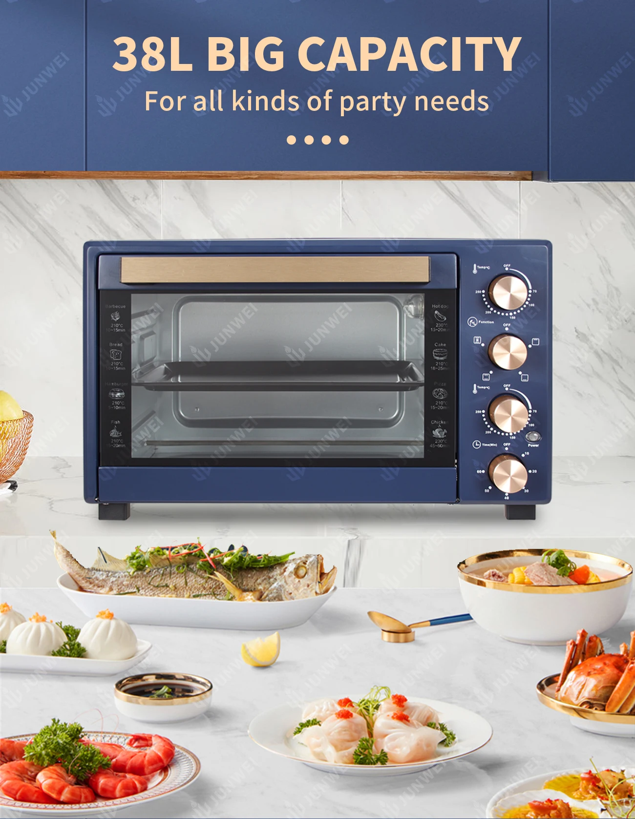 Junwei Table Multifunctional Firin Oven Bakery Home Conventional ...