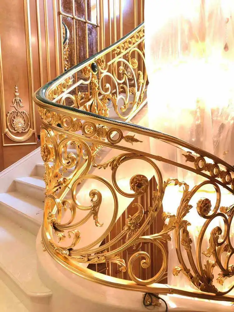 Luxurious Brass Railing for Villa - Metal Balustrade