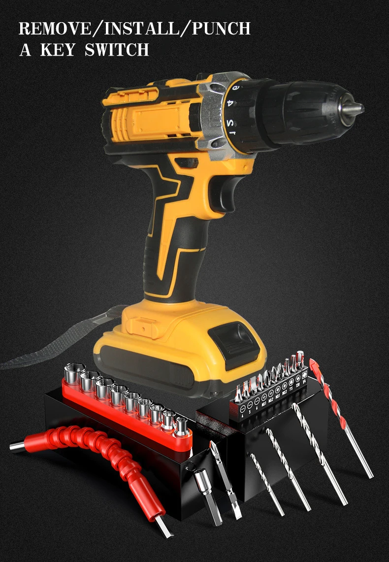 3000rpm 24v Cordless 12v Lithium Electric Battery Power Hammer Nail ...