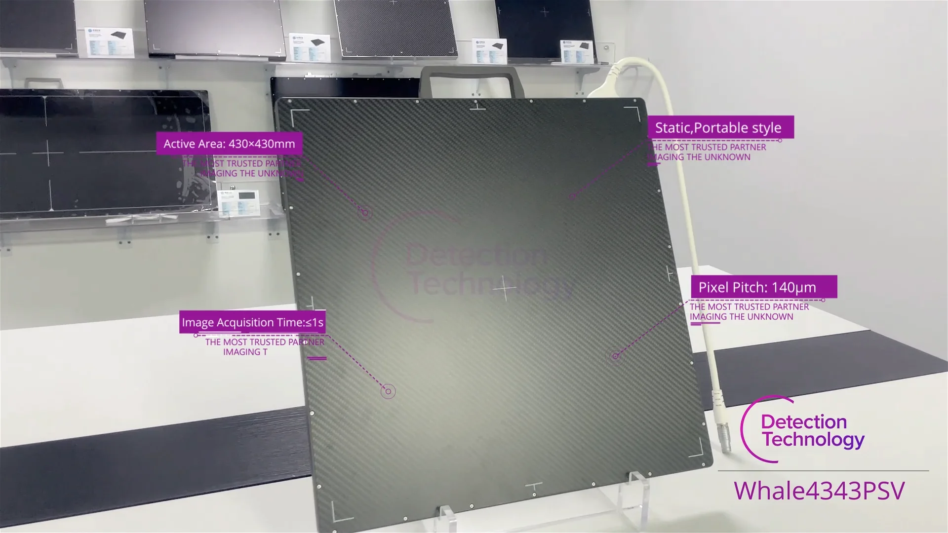 Portable Medical 1717 Flat Panel Detector Wired Vet Dog Horse Radiology ...