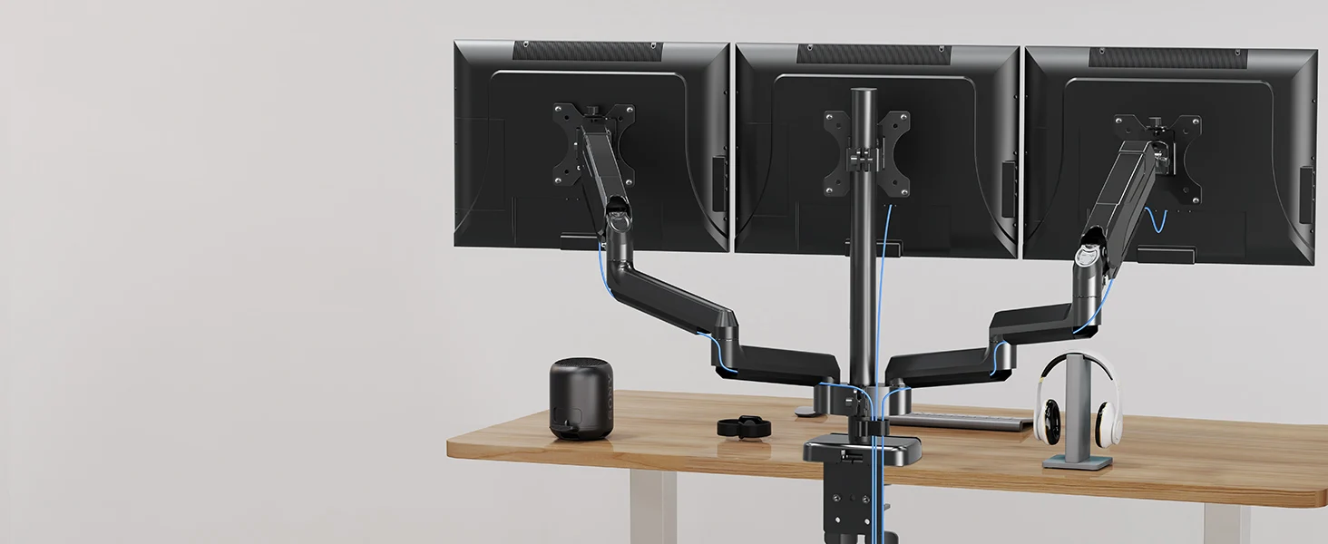 MOUNTUP 14-32 Inches Computer Screen 3 Monitor Stand Holder Triple ...