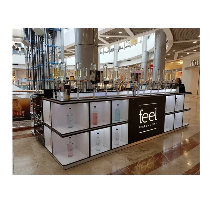 Custom Made Glass Perfume Kiosk Display bar Furniture Design Perfume ...