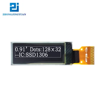 0.91 Inch Oled Display Module 128x32 Driver Ic Is Ssd1306 I2c Interface ...