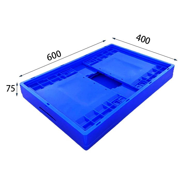 Blue Plastic Foldable Bin Collapsible Storage Box Without Lid 600*400 ...