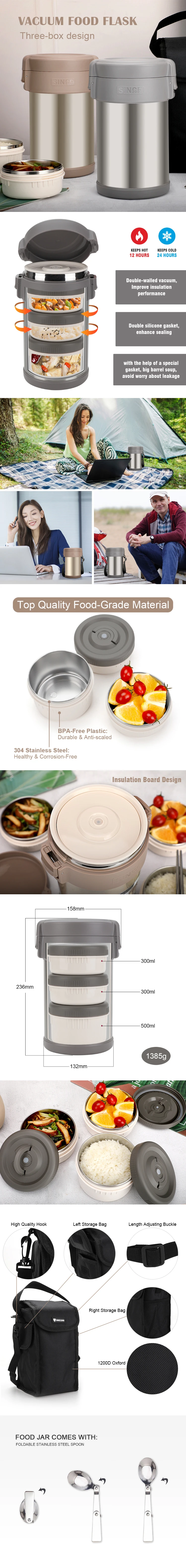 Customizable Logo Stainless Steel Food Flask Double Wall Vacuum ...
