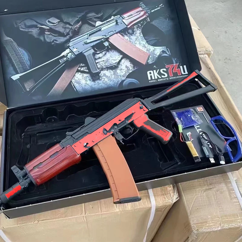 Nylon Ak74u Assault Rifle Metal Gear Electric Splatter Gel Ball Blaster ...