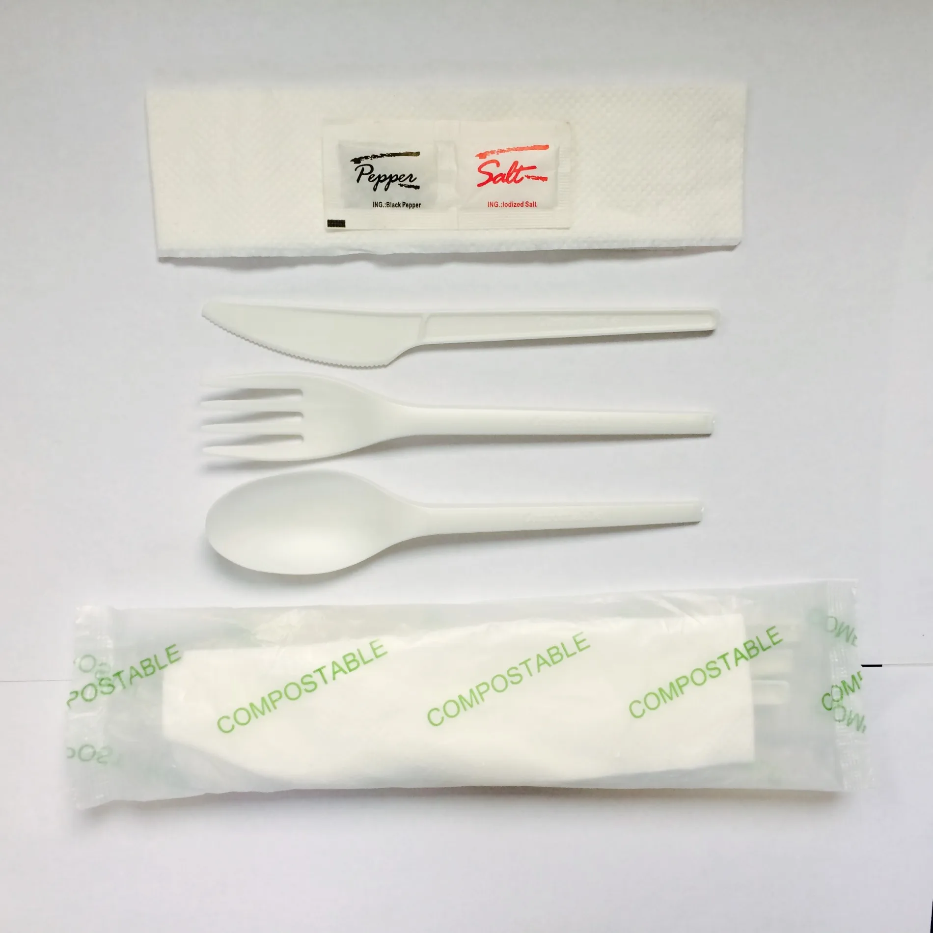 CPLA Plastic Knife, Spoon, and Fork - Biodegradable Cutlery